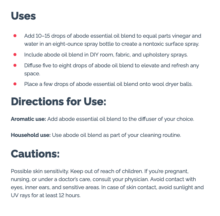 Abode Essential Oil Blend